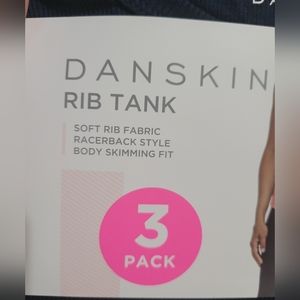 Danskin | Tops | Danskin 3 Pack Rib Tanks M L Xl Xxl Racerback Slimming ...